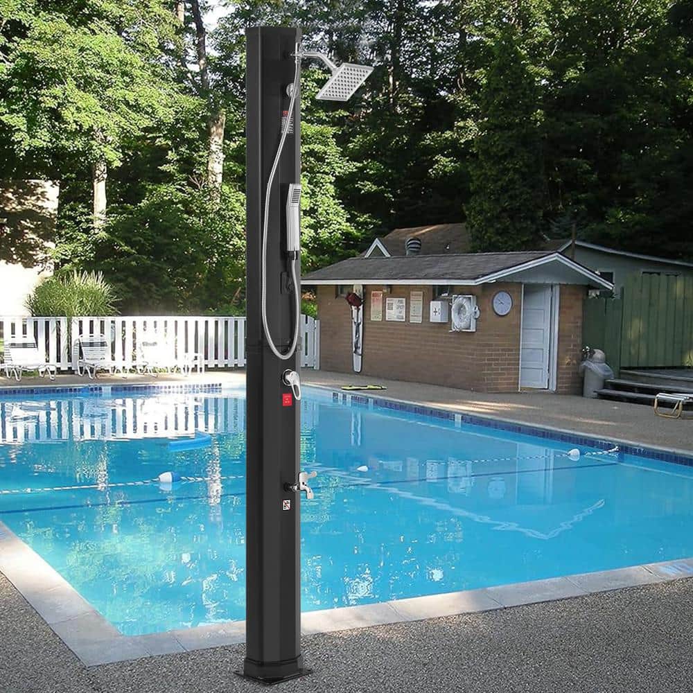 VEVOR Outdoor Solar Heated Shower 9.25 Gal. Poolside Shower with Shower ...