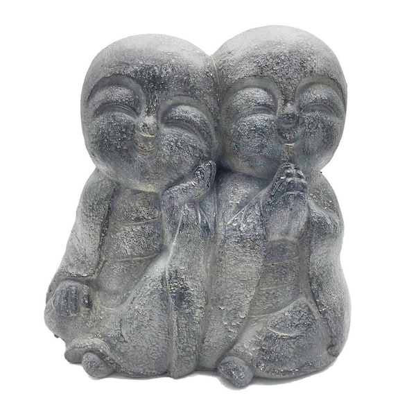 15 in. Monks Statue FC10089GREYAM - The Home Depot