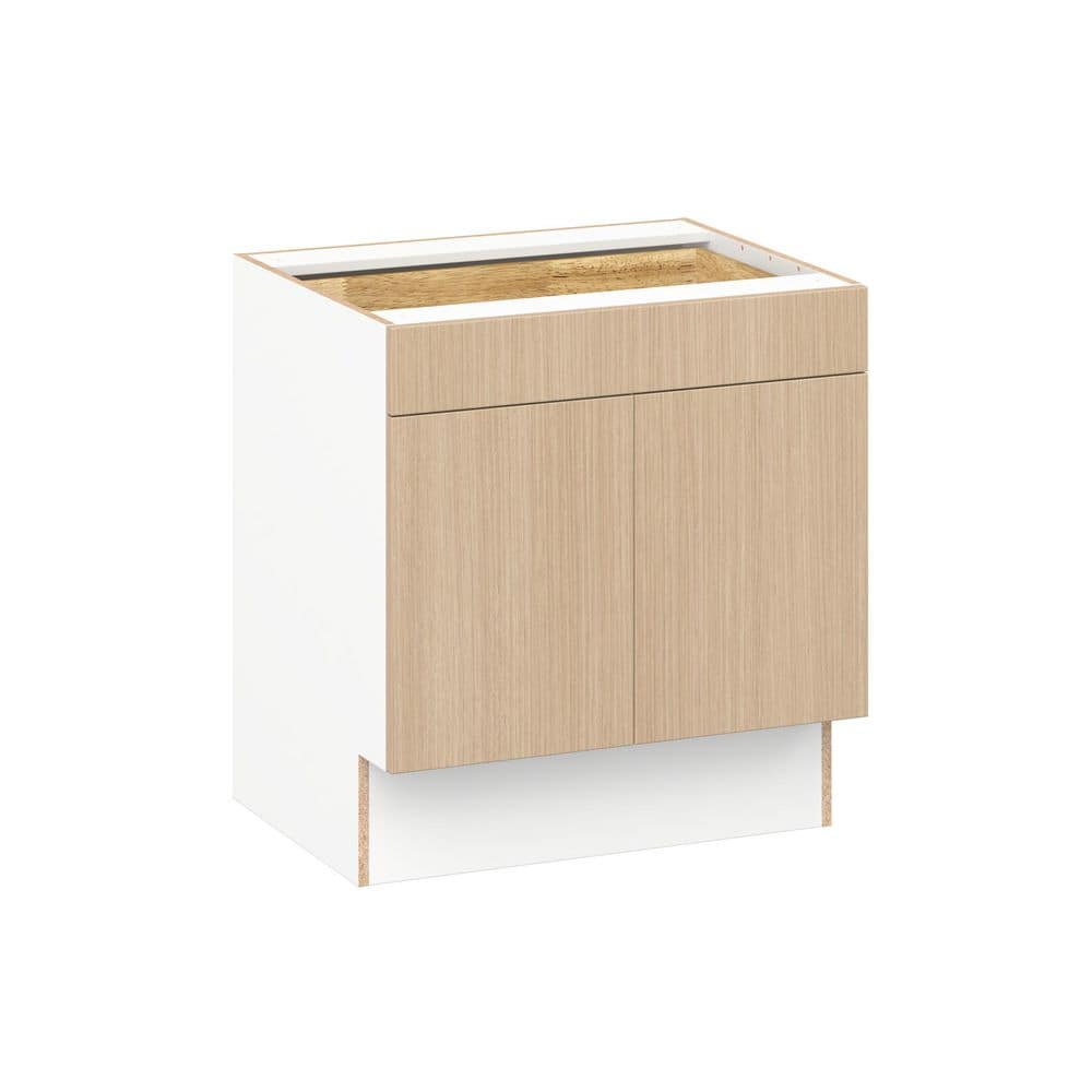 J COLLECTION Timberline Mojavi Oak Slab Assembled Accessible ADA Base ...