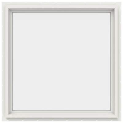 JELD-WEN 29.5 in. x 29.5 in. V-2500 Series White Vinyl Fixed Picture ...
