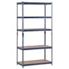 Muscle Rack 5-Tier Steel Shelving Unit in Gray (36 in. W x 18 in. D x ...