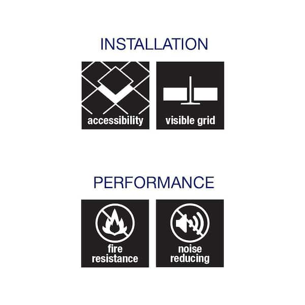 Armstrong CEILINGS Random Textured 24 in. x 48 in. Lay-in Ceiling Tile ...