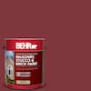 BEHR 1 gal. #SC-112 Barn Red Satin Interior/Exterior Masonry, Stucco ...