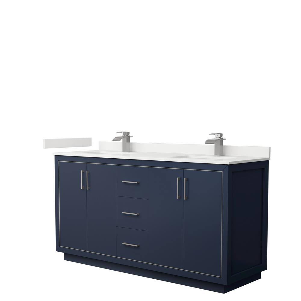 Wyndham Collection Icon 66 in. W x 22 in. D x 35 in. H Double Bath ...