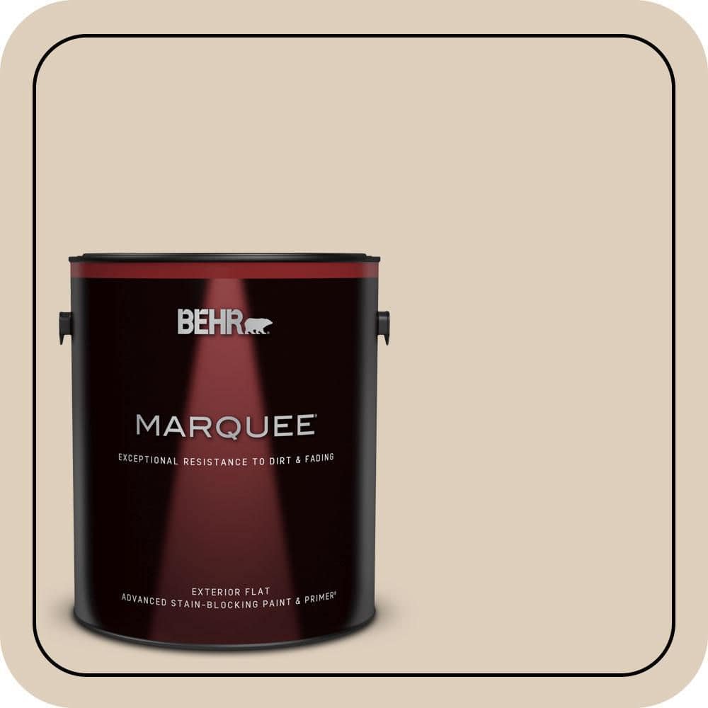 BEHR MARQUEE 1 gal. #MQ3-11 Dainty Lace Flat Exterior Paint & Primer ...