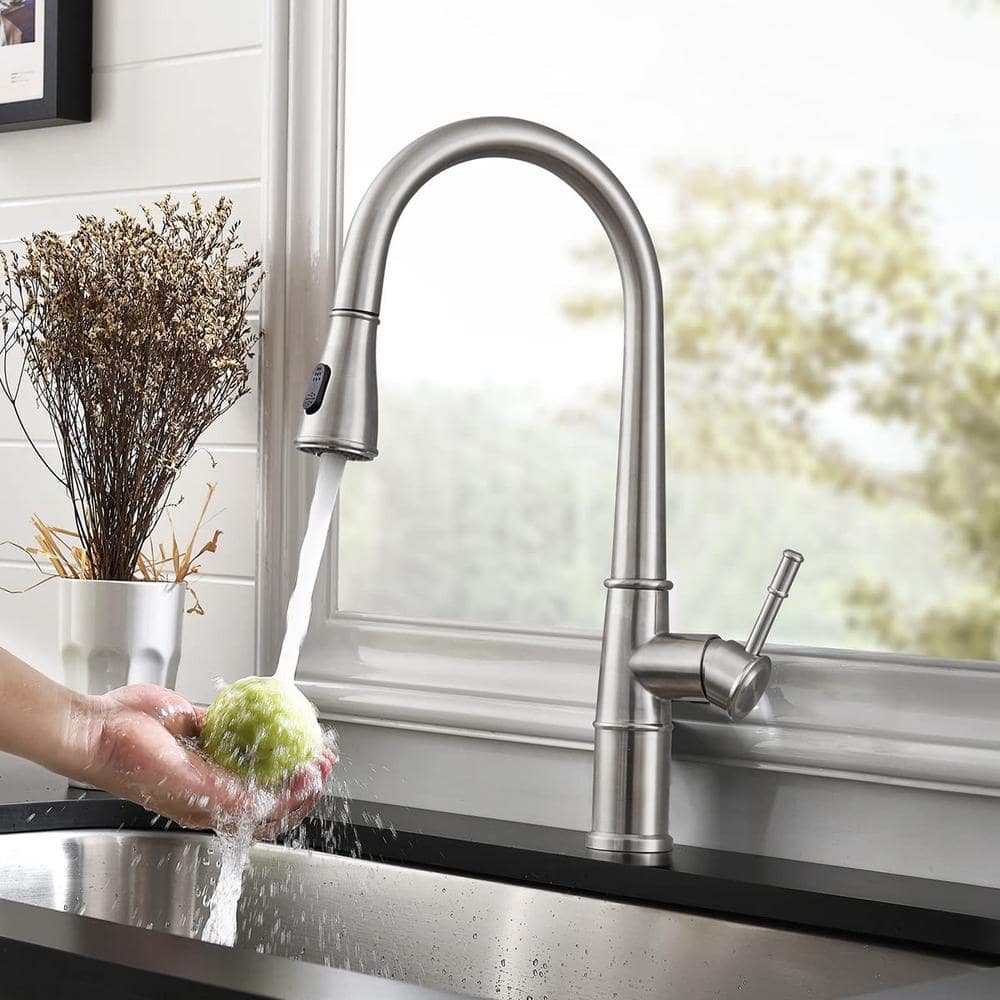 Staykiwi Single Handle Pull Down Sprayer Kitchen Faucet with Advanced ...
