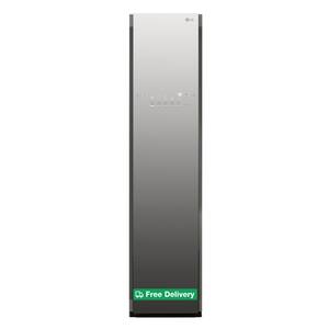 GE 72.75 in. Steam Closet in Mirrored Carbon Graphite with Fabric ...