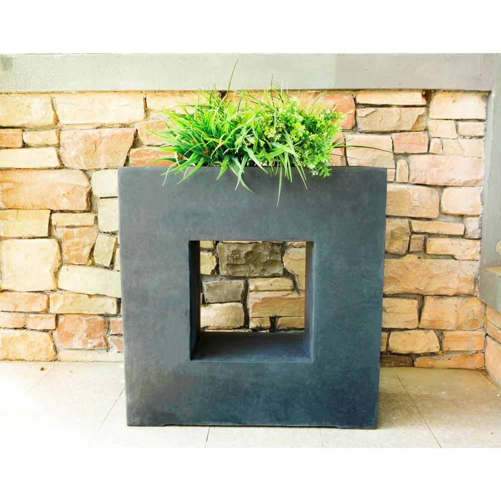 DurX-litecrete 27 in. x 11 in. Granite Concrete Window Boxes & Troughs ...