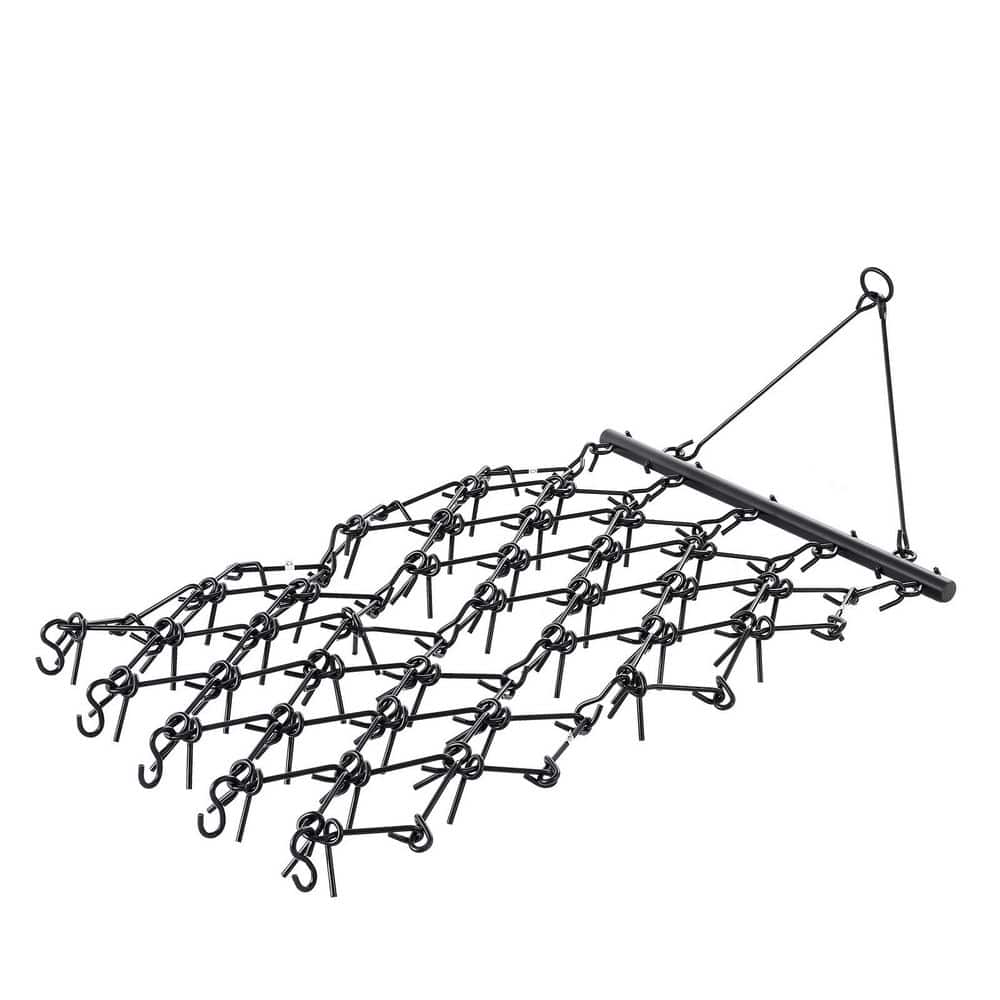 SKYSHALO 0 in. Handle Drag Harrow, Durable Chain Harrow with 69 Sharp ...