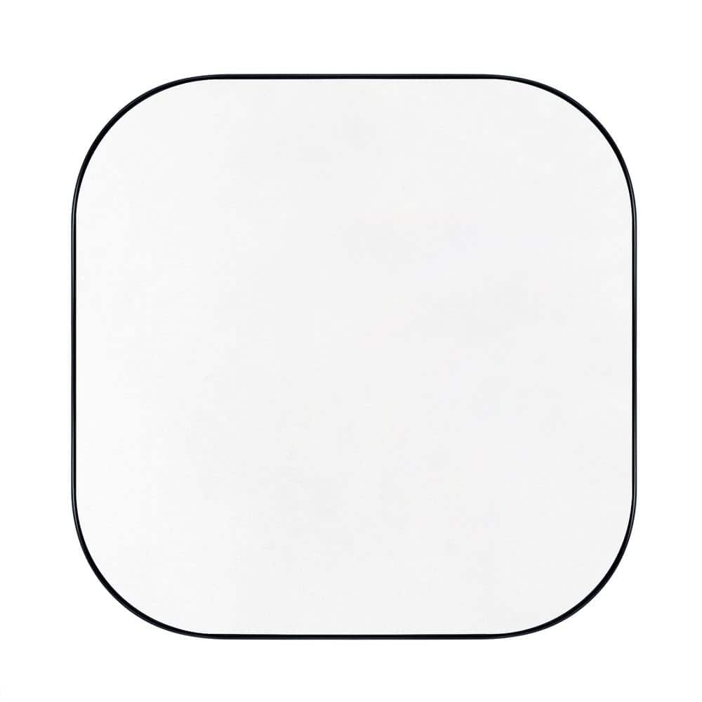 TEHOME 24 in. W x 24 in. H Rounded Square Metal Framed Bathroom Vanity ...