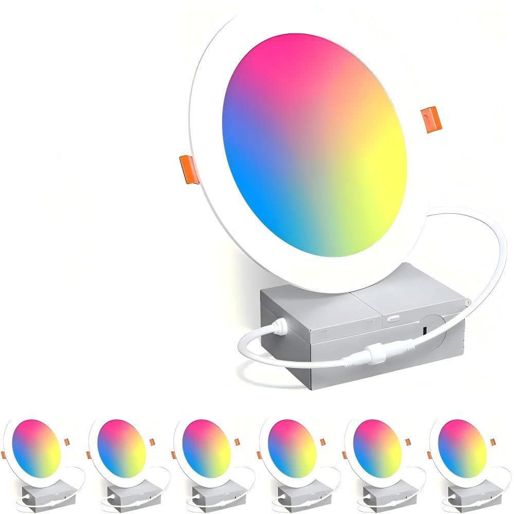 Bieuoram 4 in. Smart LED Recessed Lighting, IC Rated and ETL Certified ...