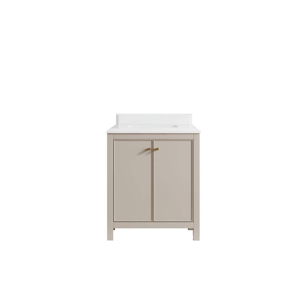 Willow Collections Chicago 30 in. Single Sink Freestanding Fine Grain ...