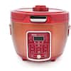 AROMA 20-Cup Red Rice Cooker with Glass Lid ARC-1230R - The Home Depot