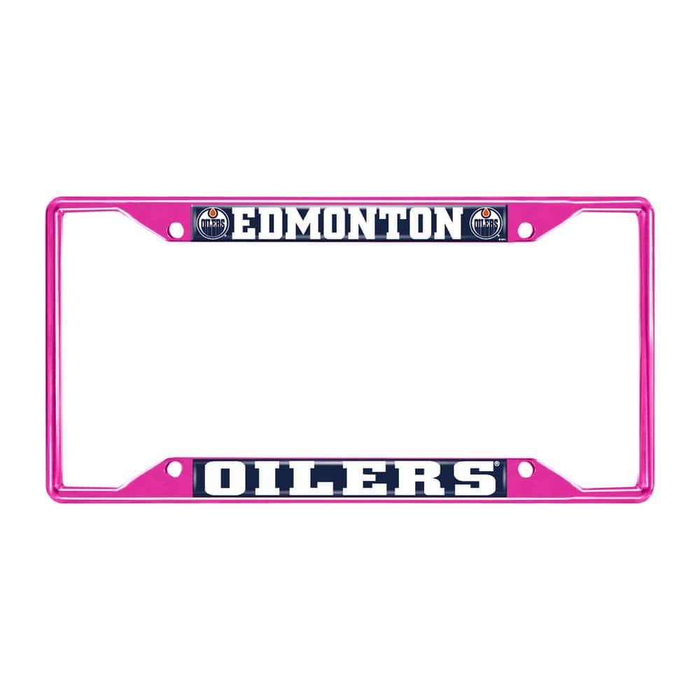 FANMATS Universal Fit NHL - Edmonton Oilers License Plate Frame - Pink ...