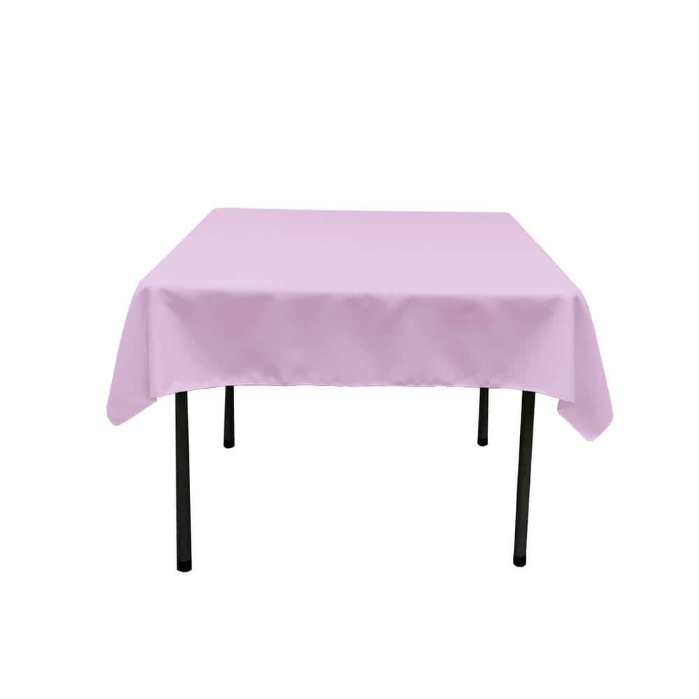 LA Linen 58 in. x 58 in. Lilac Polyester Poplin Square Tablecloth ...