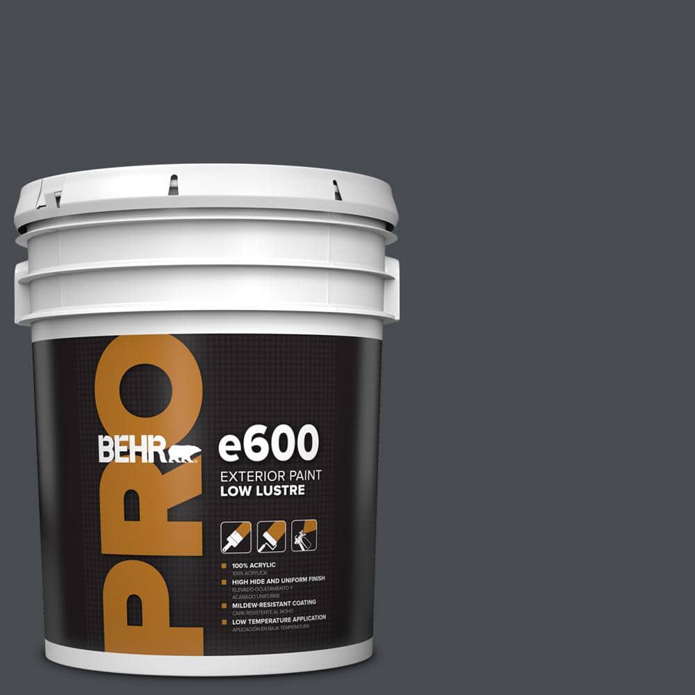BEHR PRO 5 gal. #HDC-CL-24 Black Ribbon Low Luster Exterior Paint ...
