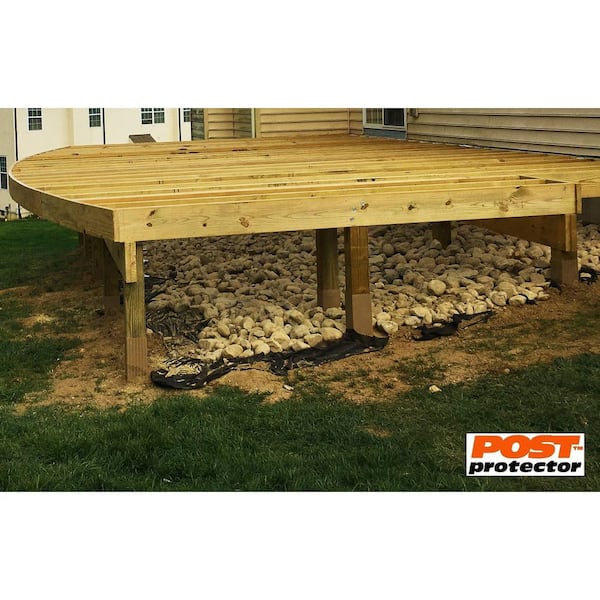 Post Protector 4 in. x 4 in. x 42 in. In-Ground Fence Post Decay ...