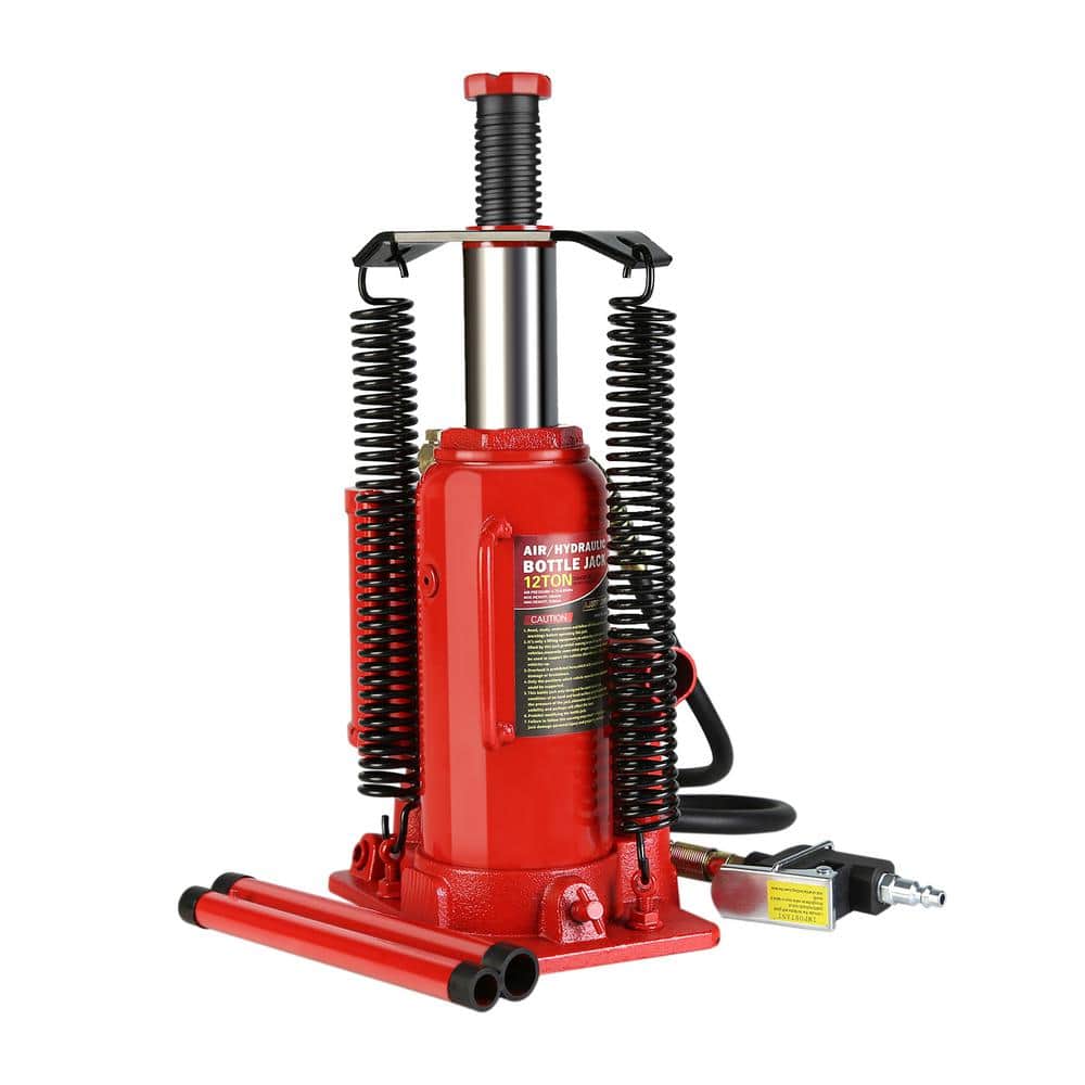 Tatayosi 12-Ton All Welded Bottle Jack, Air Hydraulic Bottle Jack,10.2 ...