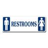 Lynch Sign 14 in. x 5 in. Restrooms Sign Printed on More Durable ...