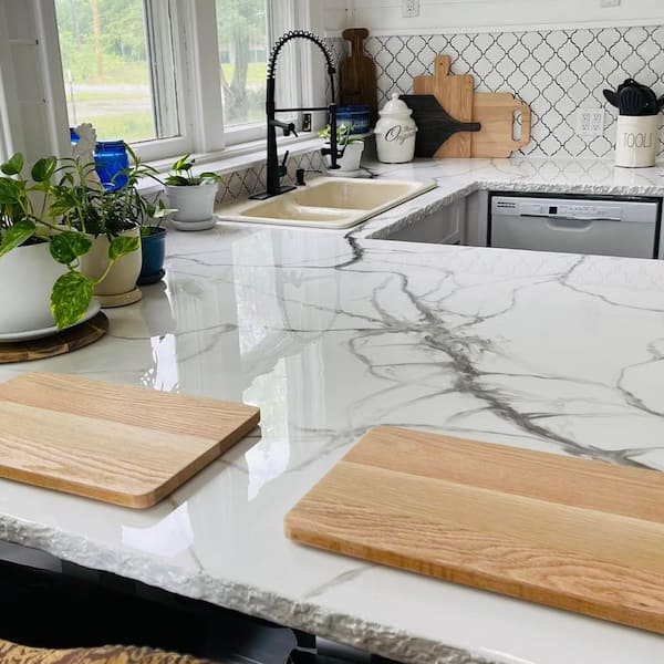 Reviews for STONE COAT COUNTERTOPS 64 oz. Carrara Marble Gloss Finish ...