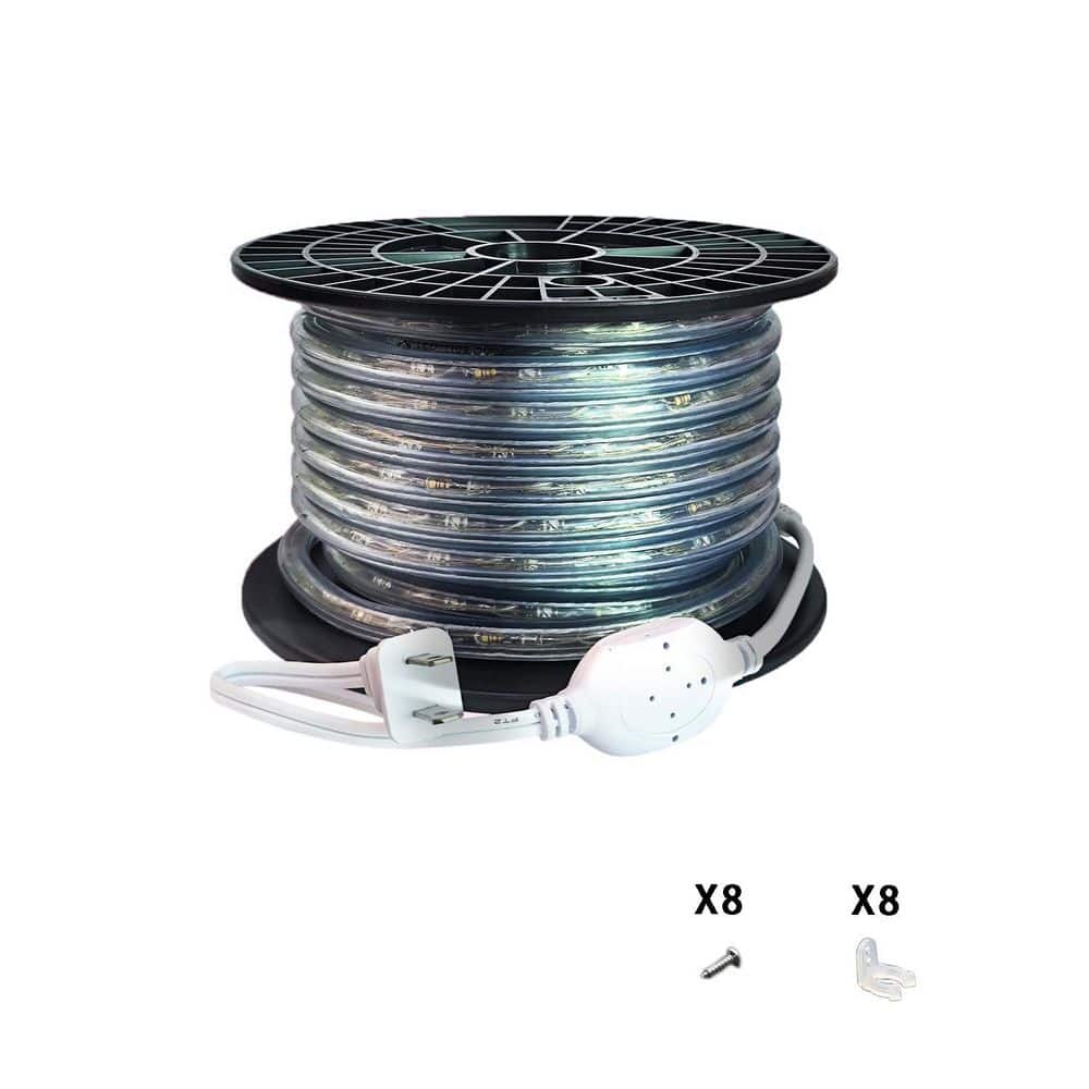 OBJLGEV 16.4 ft. Indoor/Outdoor Multicolor Plug-In Integrated LED Rope ...