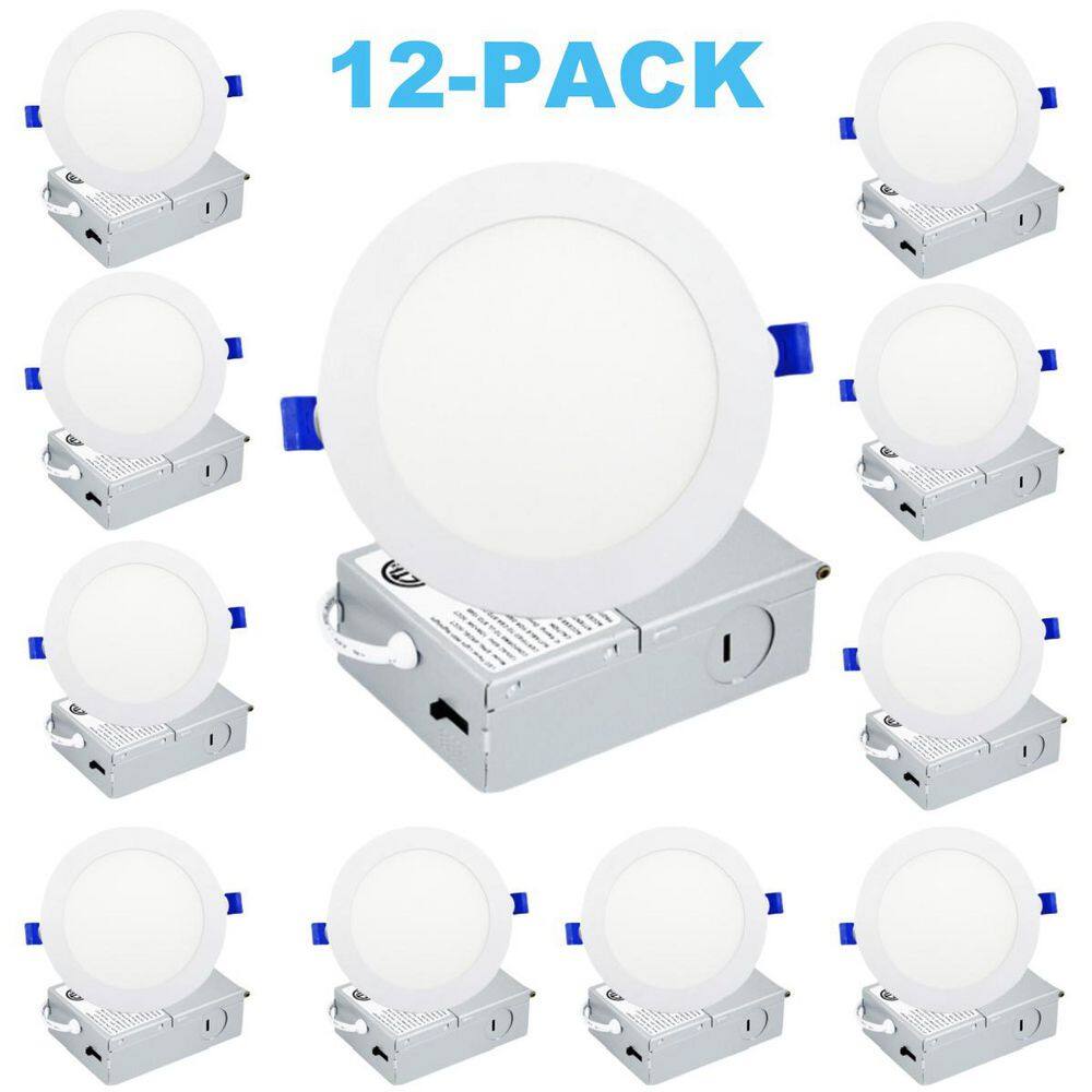 KOAOEIRS 5/6 in Ultra-Thin LED Recessed Ceiling Light Adjustable 5CCT ...