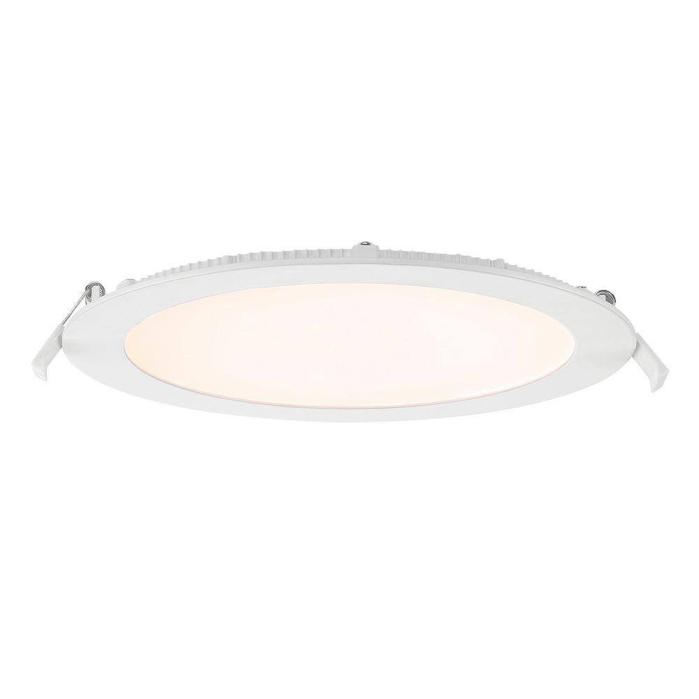 EnviroLite 8 in. Round 1450 Lumens Integrated LED Canless Slim Panel ...