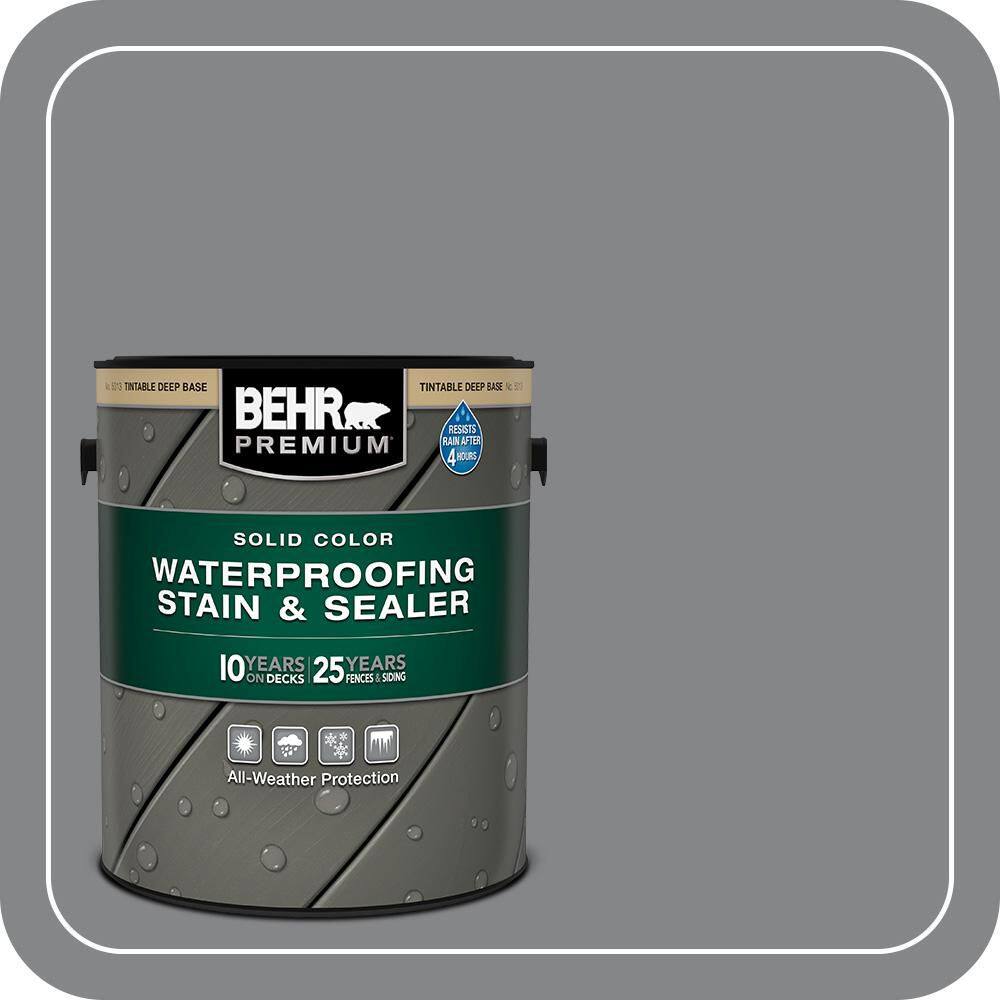 BEHR PREMIUM 1 gal. #PFC-64 Storm Solid Color Waterproofing Exterior ...