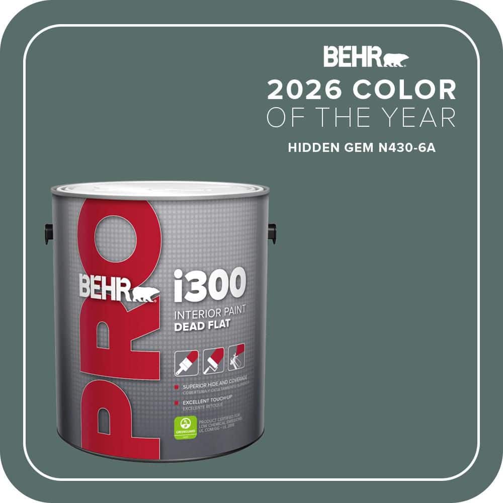 BEHR PRO 1 Gal. #N430-6A Hidden Gem Dead Flat Interior Paint PR31301 ...