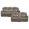 EVERGLADE HOME Morelia 157.5 in. W Round Arm Microfiber Rectangle Sofa ...