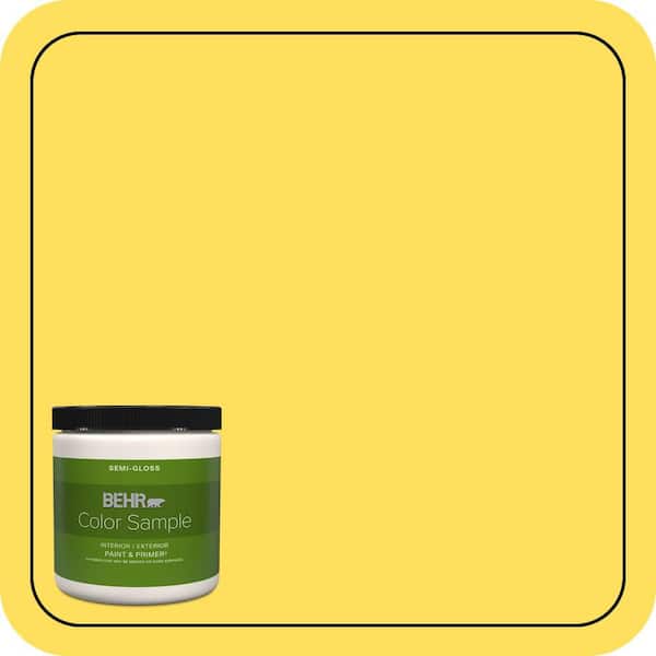 BEHR PREMIUM PLUS 8 oz. #380B-5 Neon Light Semi-Gloss Interior/Exterior ...