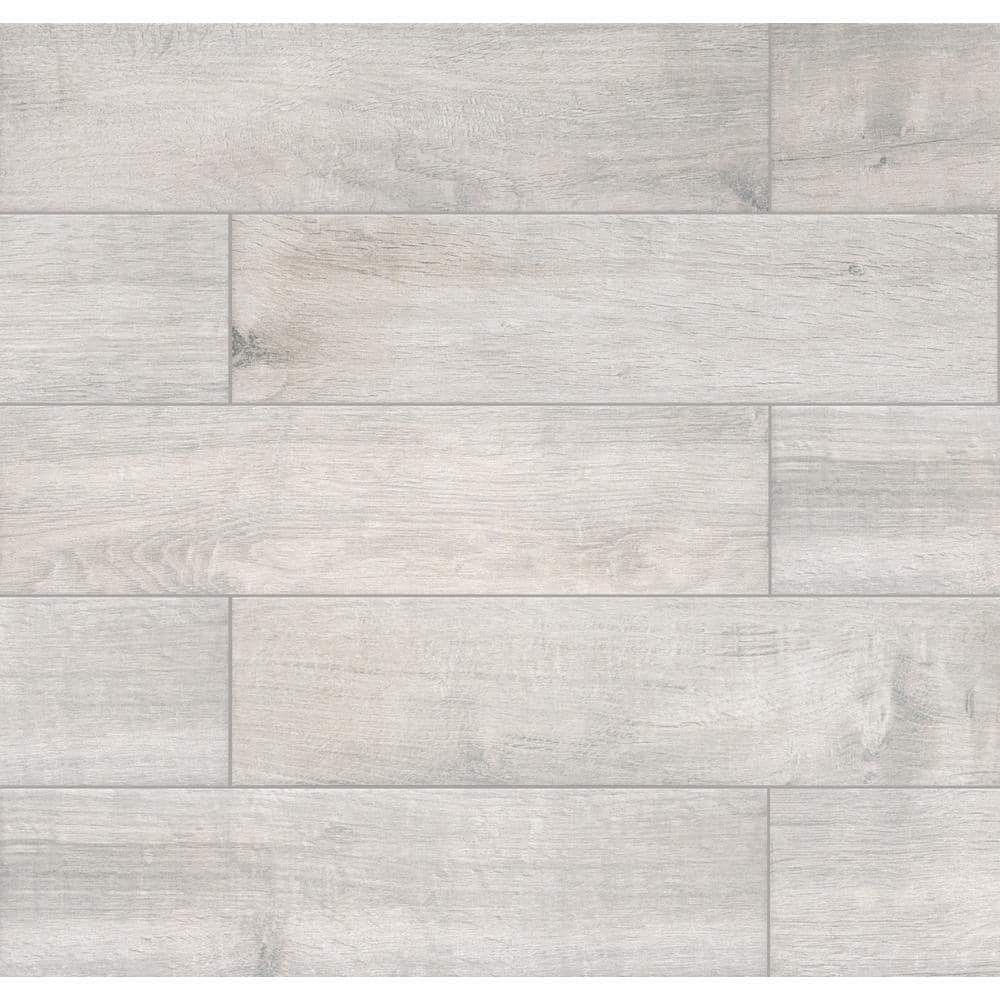 MSI Westwood Liath Gray 8 in. x 24 in. Matte Porcelain Wood Look Floor ...