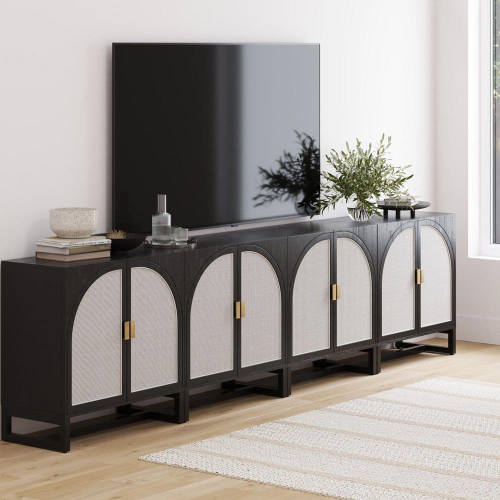 Nathan James Paxton Black Oak 31 in H Storage Cabinet or TV Stand with ...