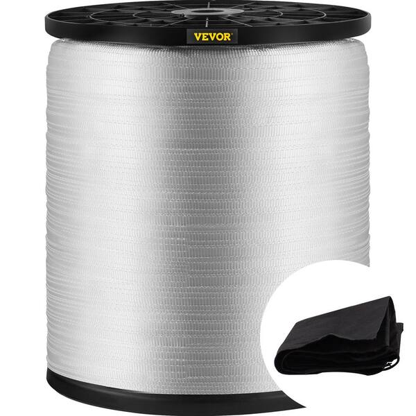 VEVOR 2500 lbs. Polyester Pull Tape 528 ft. x 3/4 in. Flat Rope for ...