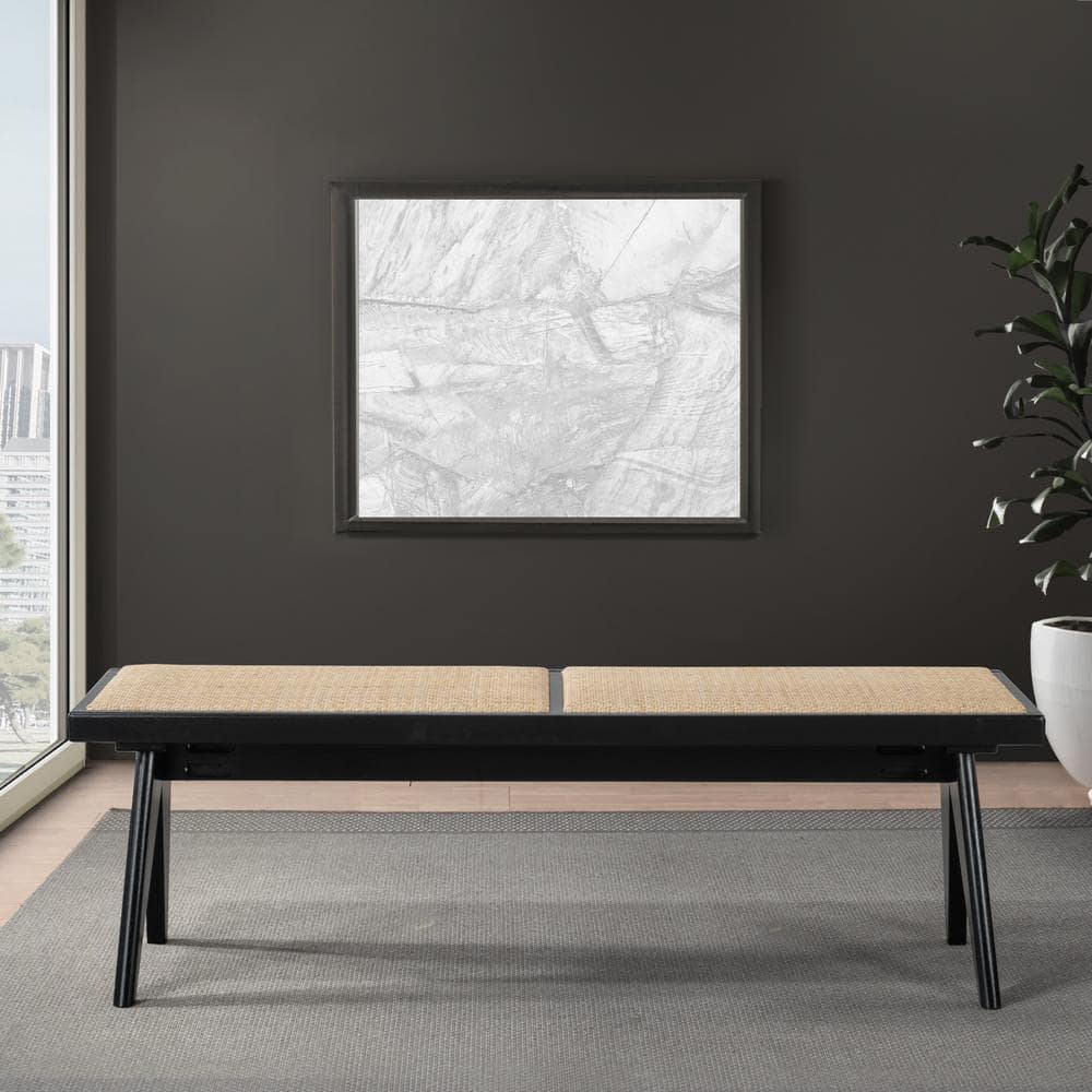 Ashcroft Furniture Co Nicholls Beige 51 in. Bedroom Bench Witout Back ...