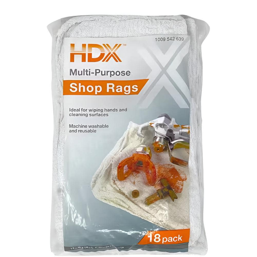 HDX Cotton Painter's Rags 18-counts RHDRAGS-18PK - The Home Depot