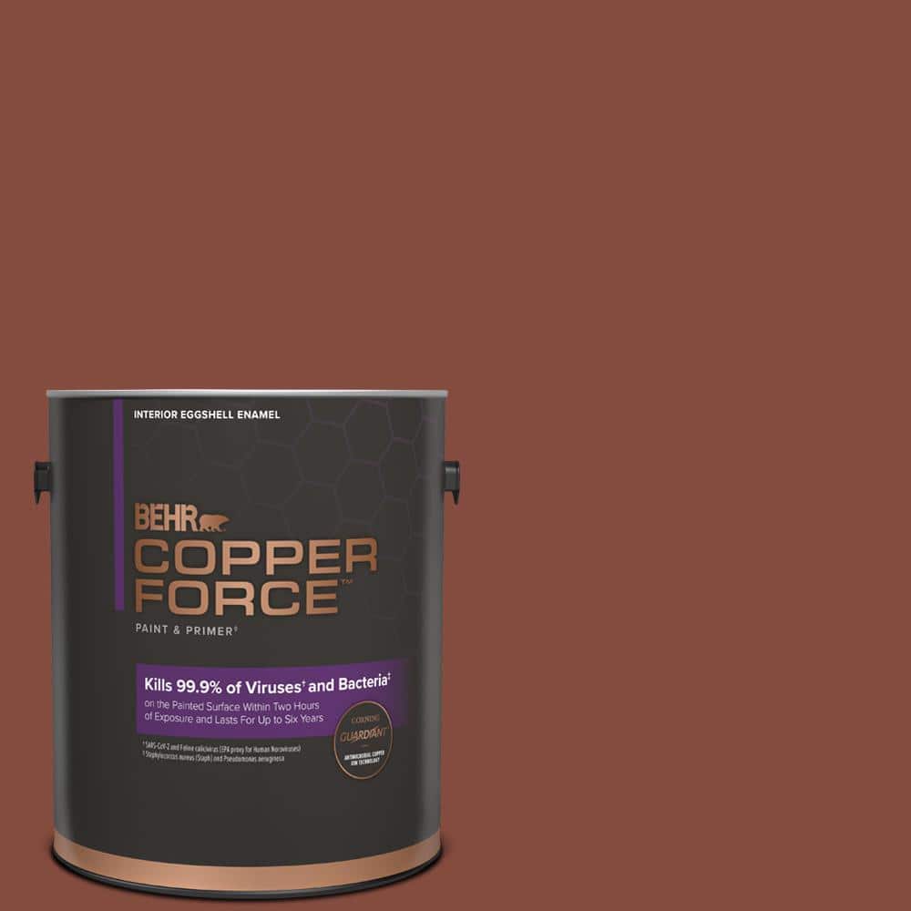 COPPER FORCE 1 gal. #S160-7 Red Chipotle Eggshell Enamel Virucidal and ...