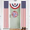 ANLEY 12 in. x 72 in. American Flag Pull-Down Door Banners Porch Signs ...