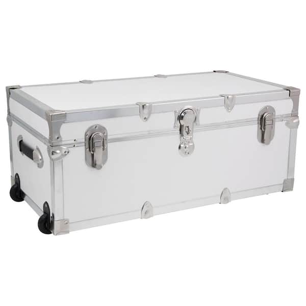 Seward Trunk Seward Modern Collection White Storage Trunk SWD7130 00