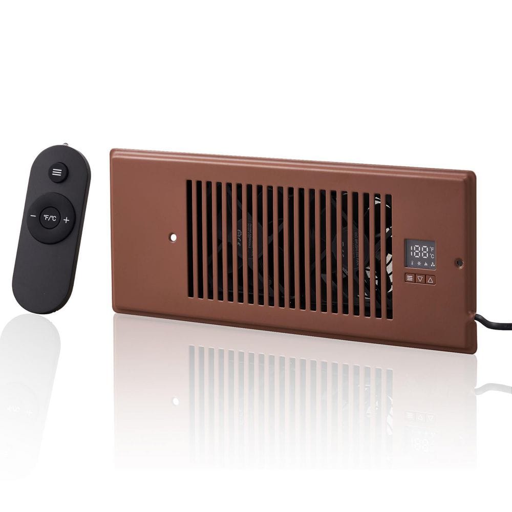 SKYSHALO Brown Quiet Vent Booster Fan, Adjustable Speed, Fits 4 in. x ...