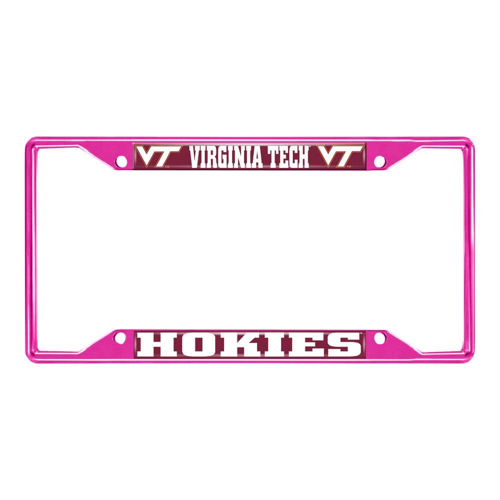 FANMATS Universal Fit Virginia Tech License Plate Frame - Pink 43547 ...