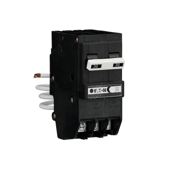 Eaton BR 30 Amp 120-Volt/240-Volt 2 in 2-Pole GFCI Circuit Breaker ...