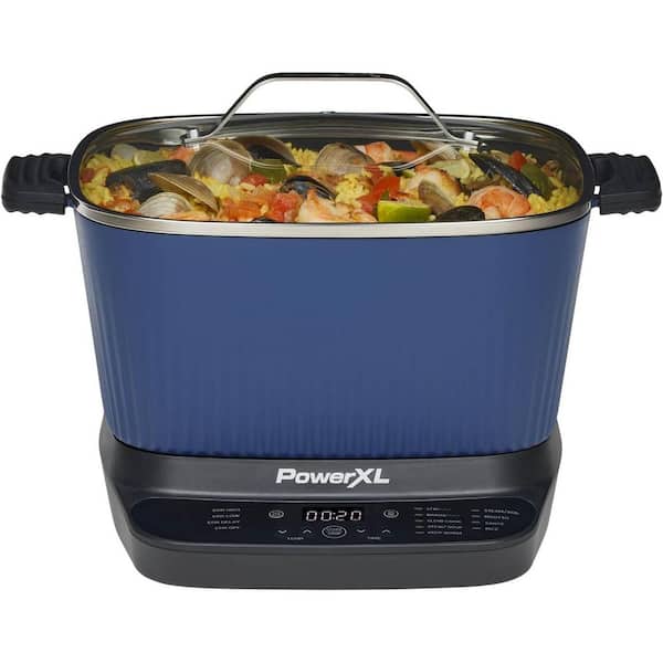 PowerXL Midnight Blue 7.5 qt. Electric Digital Multi-Cooker with ...