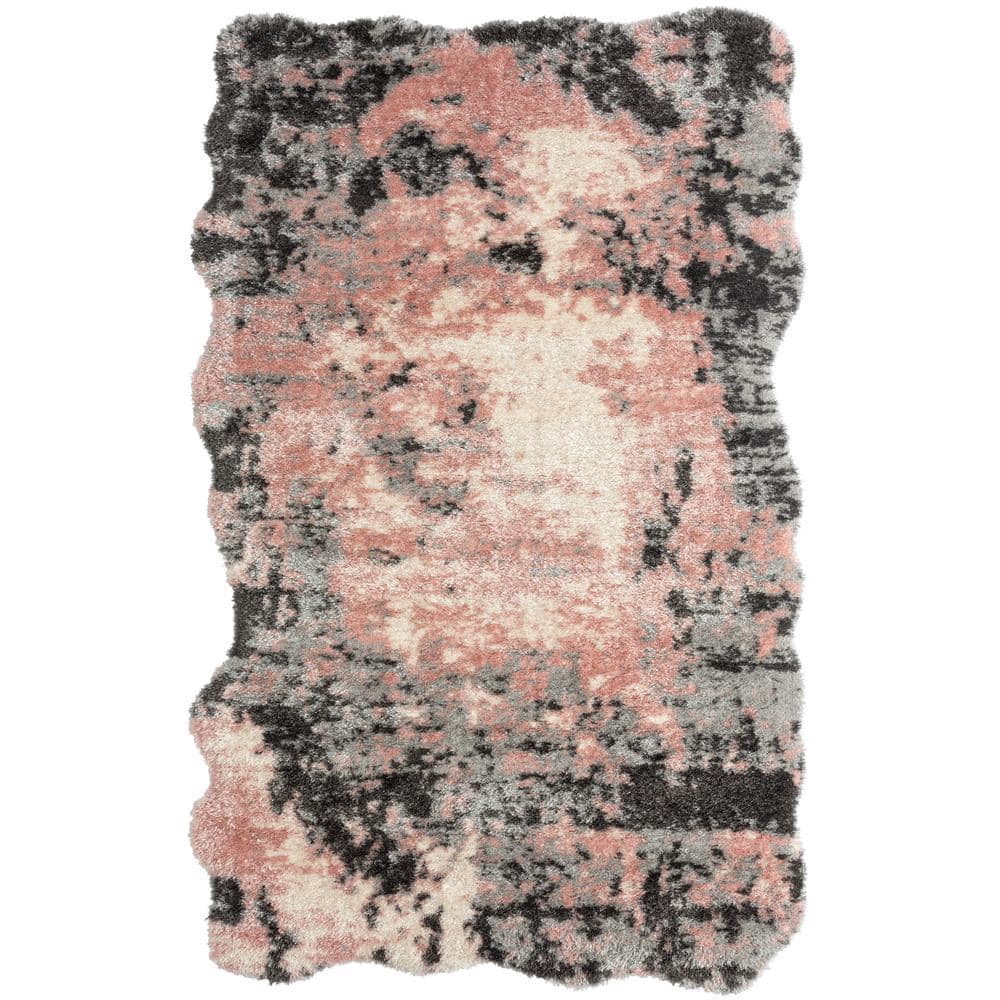 KALATY Zenith Multi-Colored 4 ft. 8 in. x 6 ft. 6 in. Abstract Area Rug ...