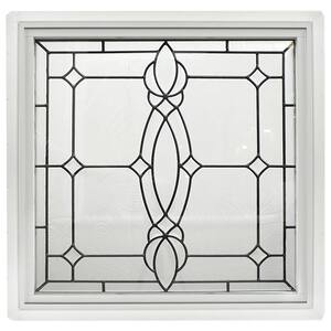 Hy-Lite 23.5 in. x 23.5 in. White Frame Craftsman Black Caming 1 in ...
