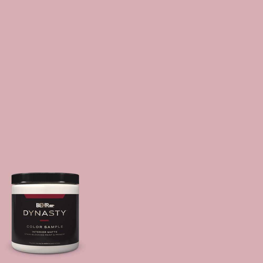 BEHR DYNASTY 8 oz. #S130-3 Ballet Rose Matte Stain-Blocking Interior ...
