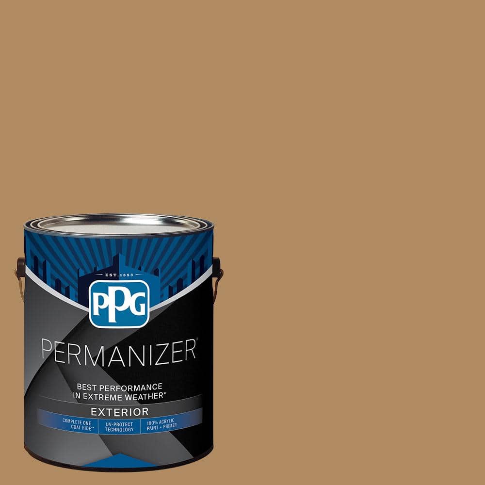 PERMANIZER 1 gal. PPG1083-6 Caramel Kiss Semi-Gloss Exterior Paint ...