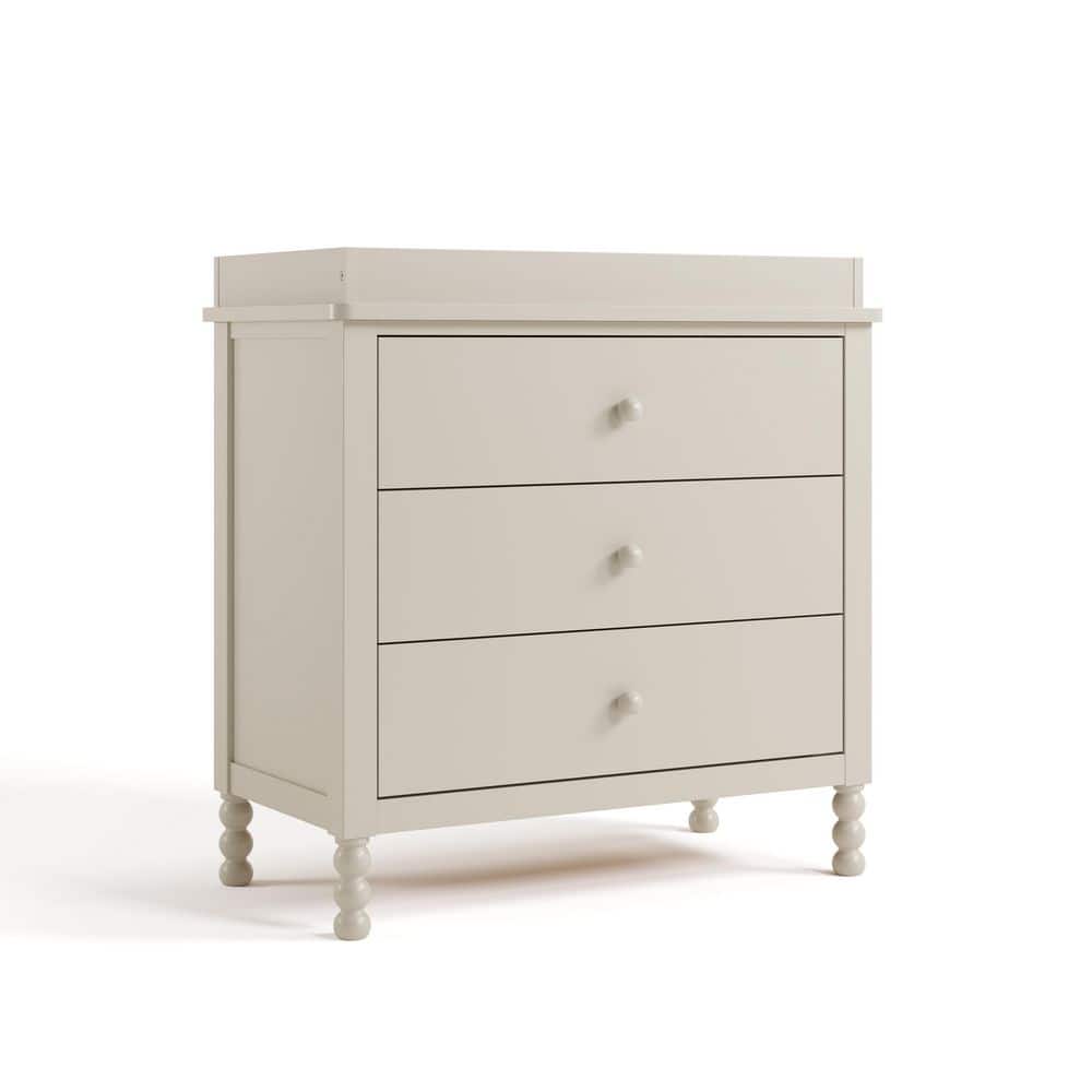 Storkcraft Rio Frosted Oat 3-Drawer 35.5 in. Wide Dresser with Changing ...
