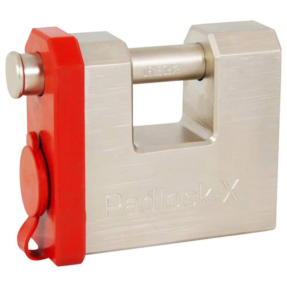 DoubleLock FALCON X, Max Duty Brass Block Padlock (3.8 in. W) with 1/2 ...
