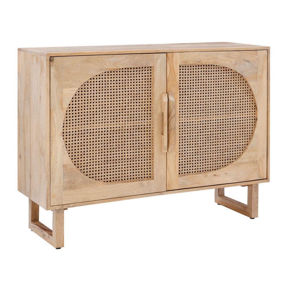 Benjara Brown Wood Top 16 in. Sideboard with 2 Door BM295771 - The Home ...